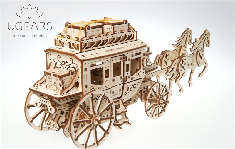 UGears Stagecoach Wooden Mechanical Model Kit