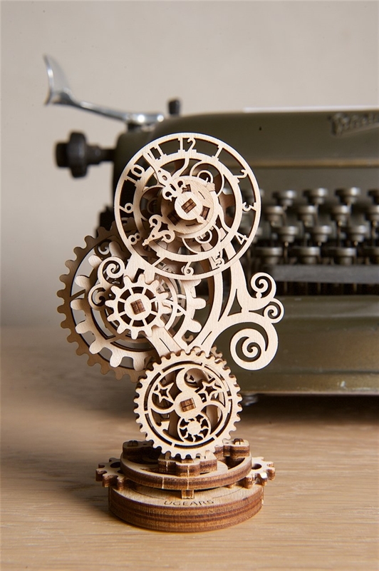 UGears Steampunk Clock Wooden Mechanical Model Kit