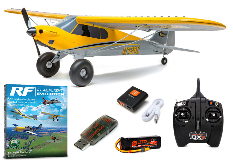 HBZ Carbon Cub S2 1.3m RTF Combo INC Realflight Simulator