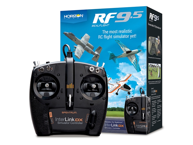 REALFLIGHT RealFlight 9.5 RC Flight Simulator with Spektrum InterLink DX
