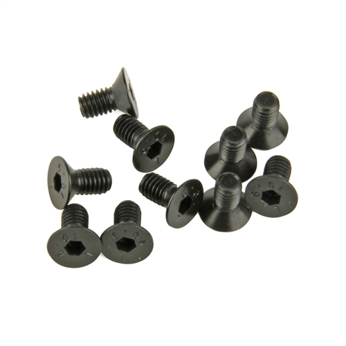 Helion M4 Countersunk Screws Black (4x8mm) Allen Head 10pcs