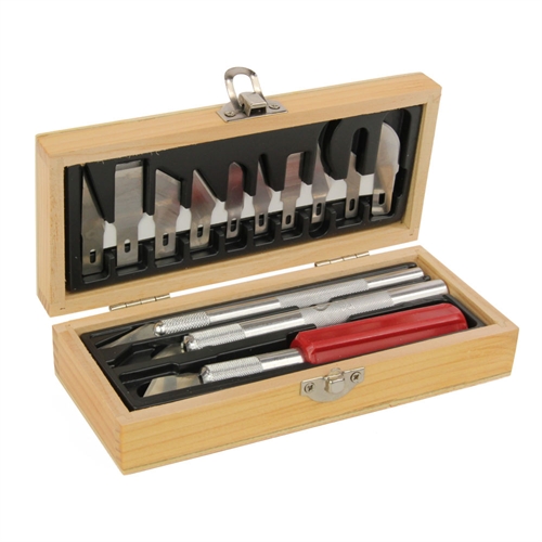 Excel Hobby Knife Set, Wooden Box (Boxed)